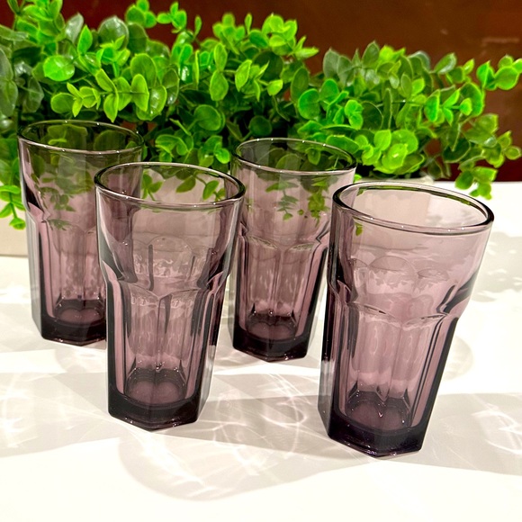 Libbey | Dining | 4 Vintage Libbey Gibraltar Violet Purple Cooler ...